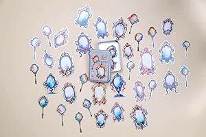 39 Pcs Mirror Mirror Sticker Set With Collectible Tin Box