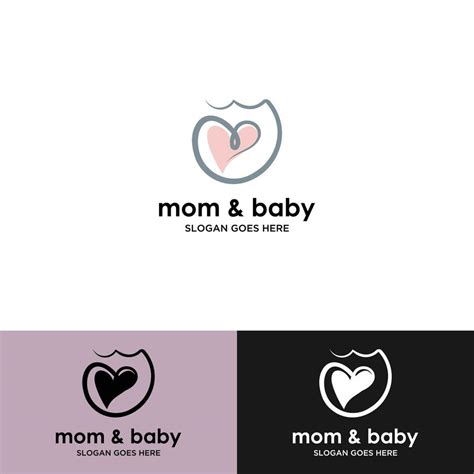 mère et bébé symbole vecteur stylisé maman embrasse son modèle de logo