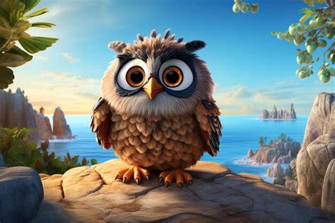 Premium Ai Image 3d Render A Friendly And Wise Character