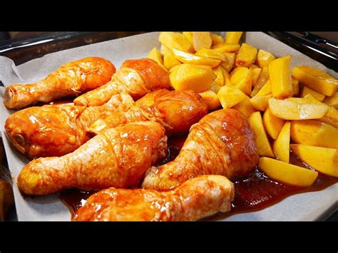 Курица с картошкой в духовке от У Татьяны