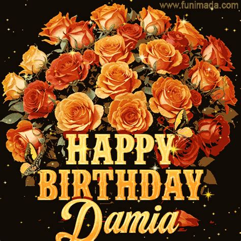 Beautiful Orange Roses Birthday  For Damia Download On