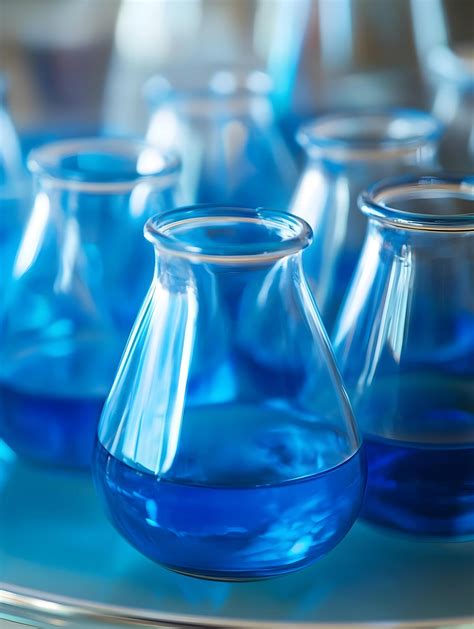Blue Chemical Lab Chemistry Scientific Laboratory Cleaning Liquid