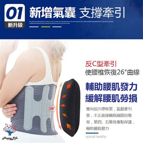 護腰帶腰椎間盤突出腰肌勞損自發熱磁療腰圍帶醫用治療腰托男女通用 Happylife