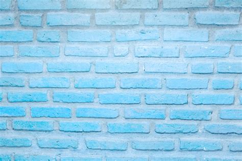 옅은 파란색 페인트 파스텔 차분한 톤 텍스처 배경으로 그린 벽돌 벽 벽돌 무늬 블루와 석조 바닥 인테리어 바위 오래된 패턴