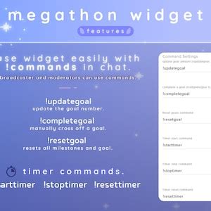 Megathon Goal Timer Widget Timer Subathon Megathon Alerts For Twitch Streams Etsy