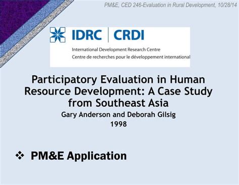 Participatory Monitoring And Evaluation Ppt