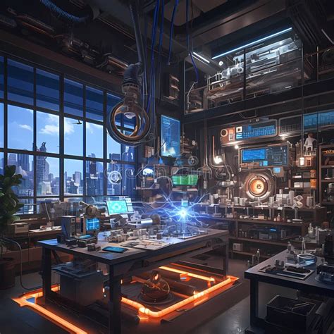 Discover A World Of Energy Innovation At This Futuristic Exhibition Center Stock Illustration