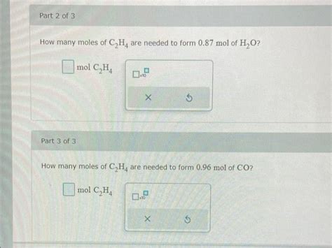 Solved Use The Balanced Equation For The Incomplete