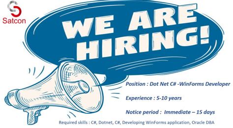 Linkedin Winforms Dotnet Framework Hiringnow Immediate Oracle