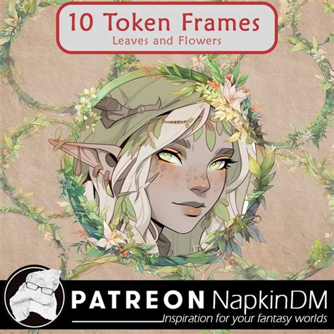 10 Fantasy Token Border Frames Dnd Rpg Tokens Character Etsy