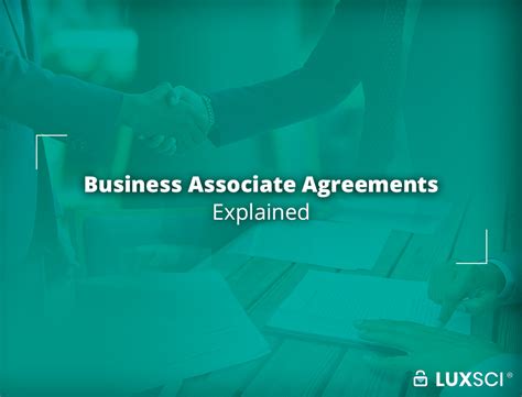 Business Associate Agreement Explained Luxsci