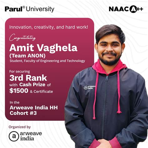 Acheivements Hardwork Coding Computerscience Paruluniversity