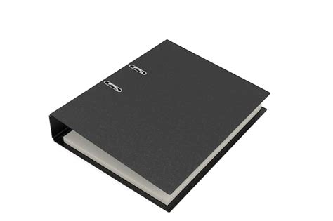 Premium Photo Black Office File Folder Isolated