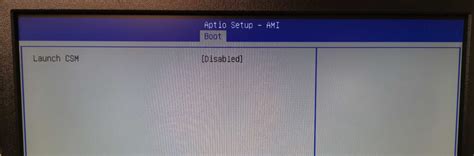 why csm compatibility support boot option remains disabled in bios