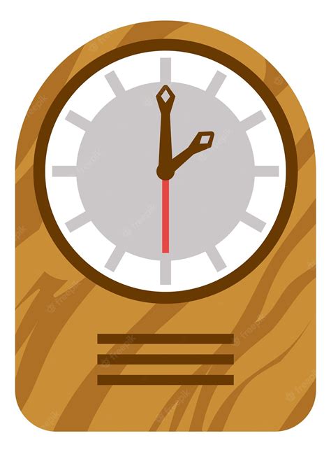 Icono De Reloj De Mesa Dispositivo De Reloj Analógico De Madera