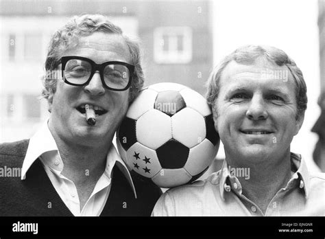Actor Michael Caine With England Football Legend Bobby Moore Who Both