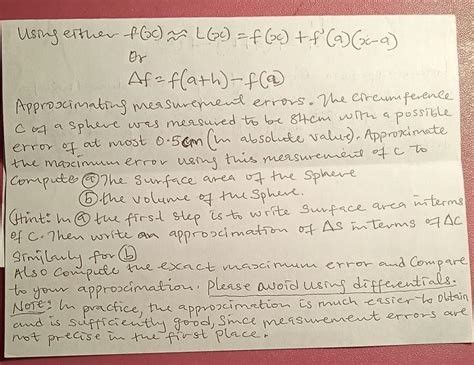 solved using either f x ≈l x f x fj a x−a Δf f a h −f a