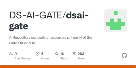 Dsai Gateprogramming And Algorithms Readmemd At Main · Ds Ai Gatedsai Gate · Github
