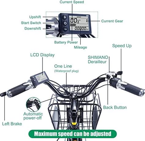 Hyuhome 2022 Upgrade 26″ Electric Bikes For Women Adult 36v E Bike