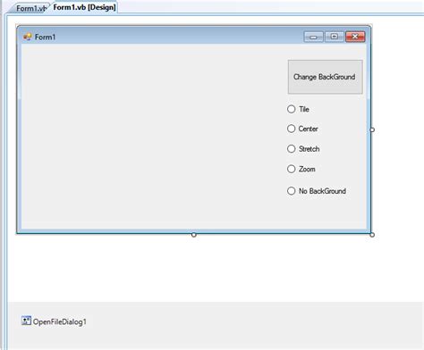 Change Background Image And Style In VB Net