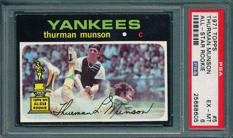 Lot Detail 1971 Topps 5 Thurman Munson Psa 6