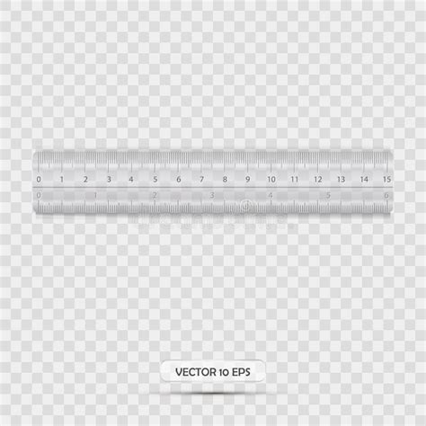 Ruler Icon Realistic With Transparent Background Vector Illustration Plastic Ruler Stock