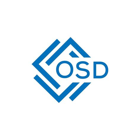 OSD Letter Logo Design On White Background OSD Creative Circle Letter