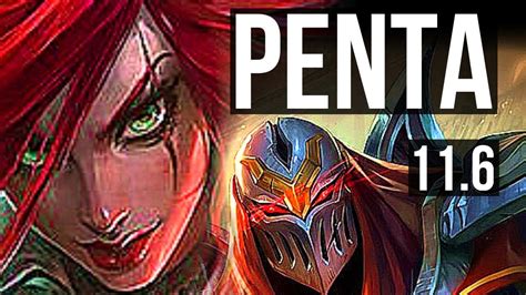 Katarina Vs Zed Mid Penta Solo Kills Legendary Games Br