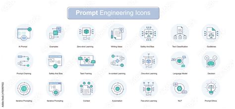 Stockvector Optimizing Prompt Engineering Icons For Ai Prompt In Context Learning Prompt