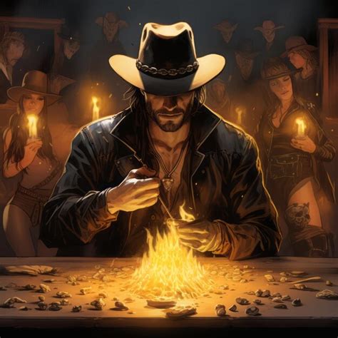 Premium Ai Image The Golden Flame A Marvel Outlaw In A Heartland Brothel