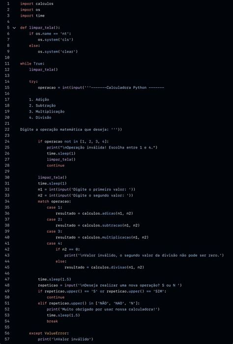 Calculadora No Terminal Com Python Guilherme Bezerra