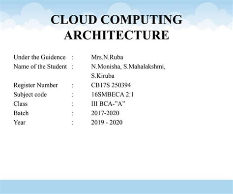 Unit 2 Cloud Computing Architecture Ppt