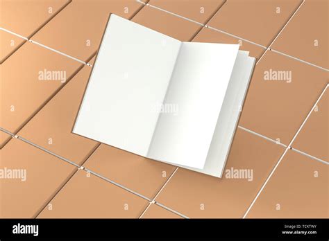 The Brown Blank Opening Notebook Background D Rendering Computer
