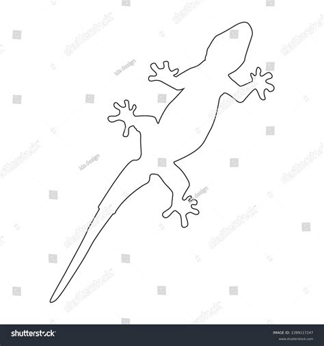 House Lizard Vector Icon Illustration Simple Stock Vector Royalty Free