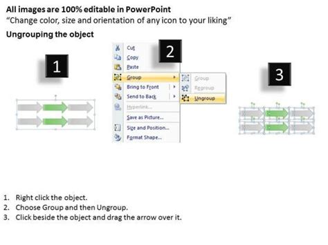 Arrows In PowerPoint Stages Continual Process Slides
