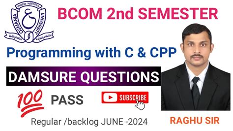 Bcom 2nd Semester Programming With C And Cpp Important Questions