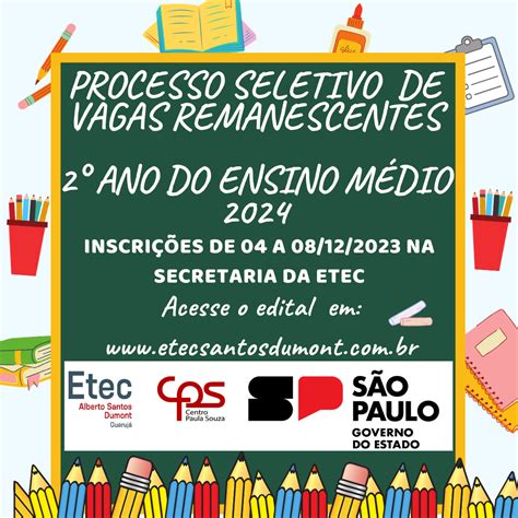 Processo Seletivo Para Vagas Remanescentes 2024 Ensino Médio