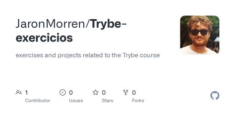 GitHub JaronMorren Trybe Exercicios Exercises And Projects Related