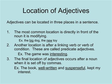 Adjectives7 And Adjectives Kinds And Superlative Ppt