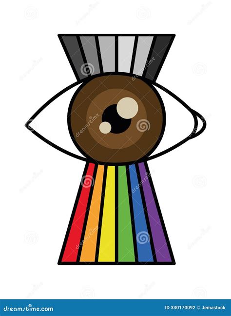 Colour Blindness And Normal Vision Glasses Vector Illustration