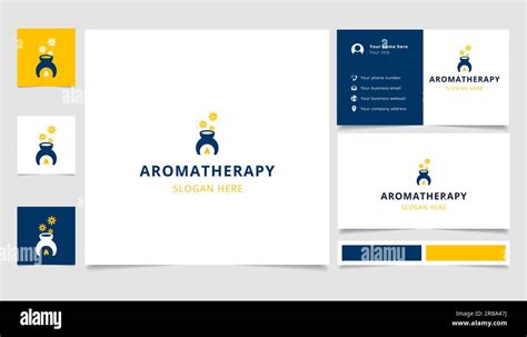 Aromatherapy Logo Design With Editable Slogan Branding Book And
