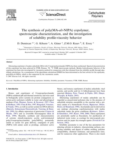 Polymer Solubility Pdf Copolymer Solubility