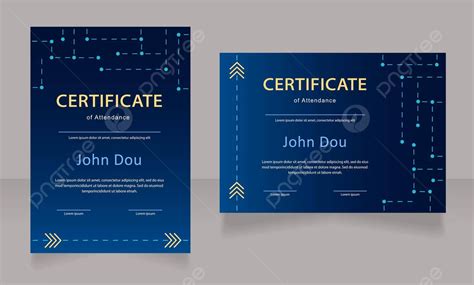 Science Course Student Certificate Design Template Set Vector Corporate
