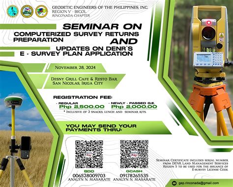 The Geodetic Engineers Of The Philippines Inc Rinconada Chapter Is Now Set To Hold Its First