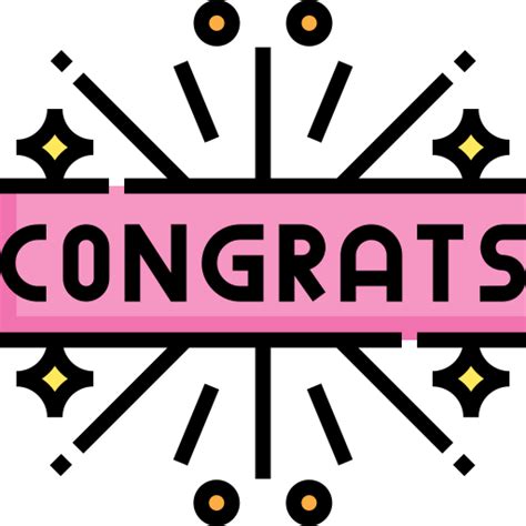 Congrats Detailed Straight Lineal Color Icon