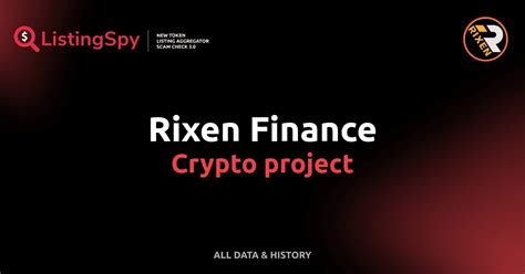 Rixen Finance Crypto Project Info Rixen Listings Events Charts