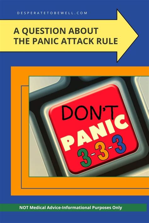 A Question About The Panic Attack Rule 333 New Look At Chronic