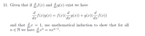 Solved Given That If D Dxf X And D Dxg X Exist We Have D