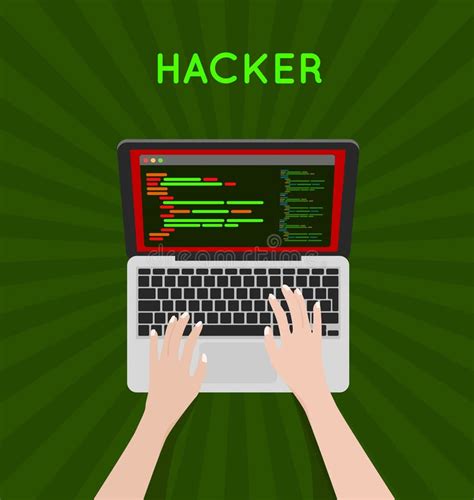 Hacker Coding Bug On Laptop Vector Icon Stock Vector Illustration Of Hood Hack 95512152