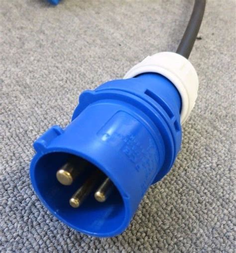 Pce Ip44 230v 16a Blue Commando Plug Male To Female 1 5m Socket Extension Cable Pce Ip44 230v 16a Blue Commando Plug Male To Female 1 5m Socket Extension Cable